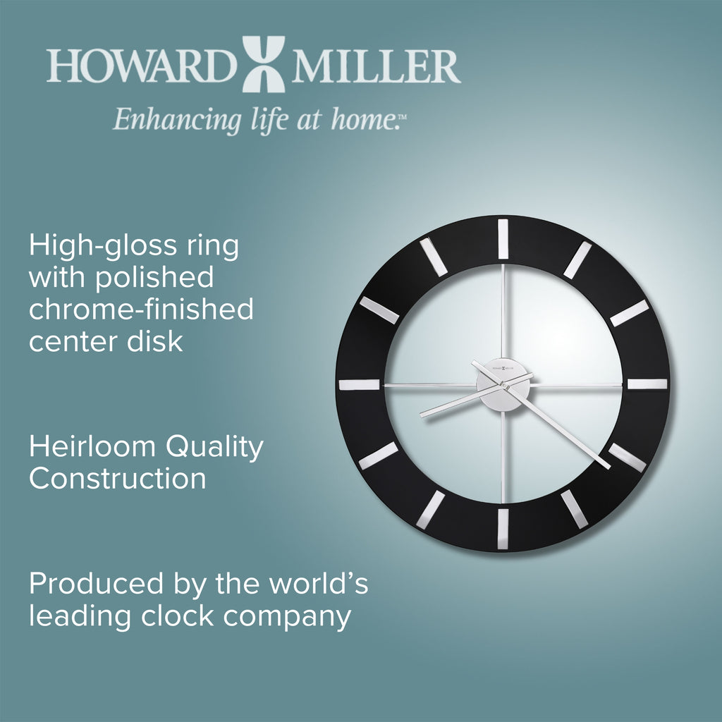 Howard Miller Onyx Quartz Wall Clock